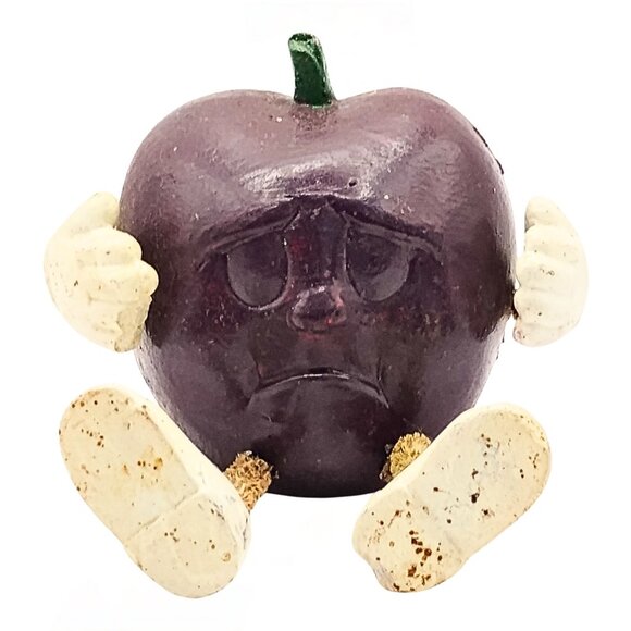 Handmade | Art | 8s Handmade Sad Purple Raisin Figurine Ceramic Movable ...